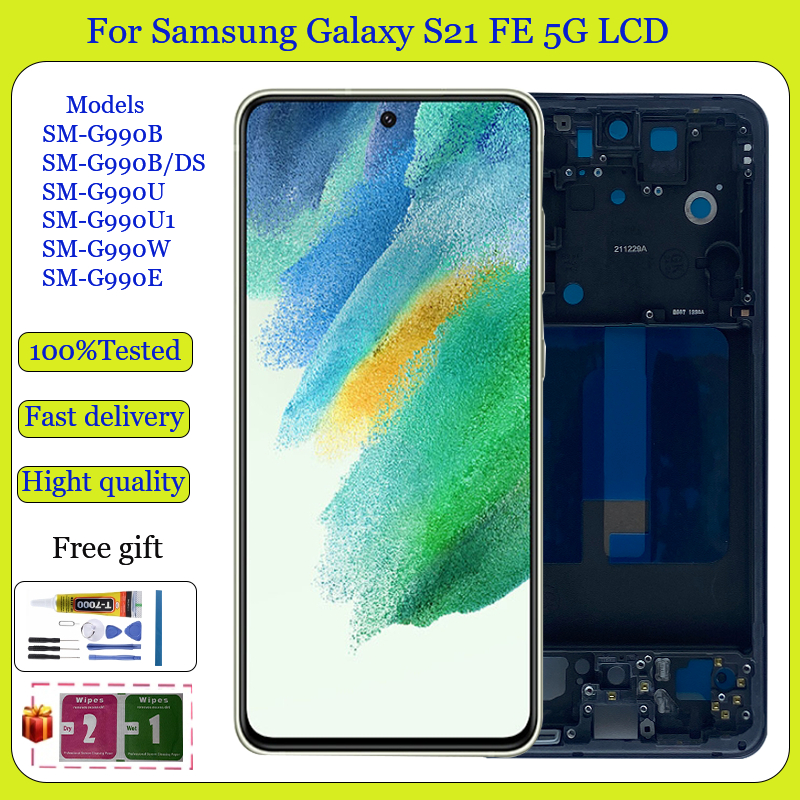 Original AMOLED/OLED FOR Samsung Galaxy S21 FE 5G LCD Display Touch ...