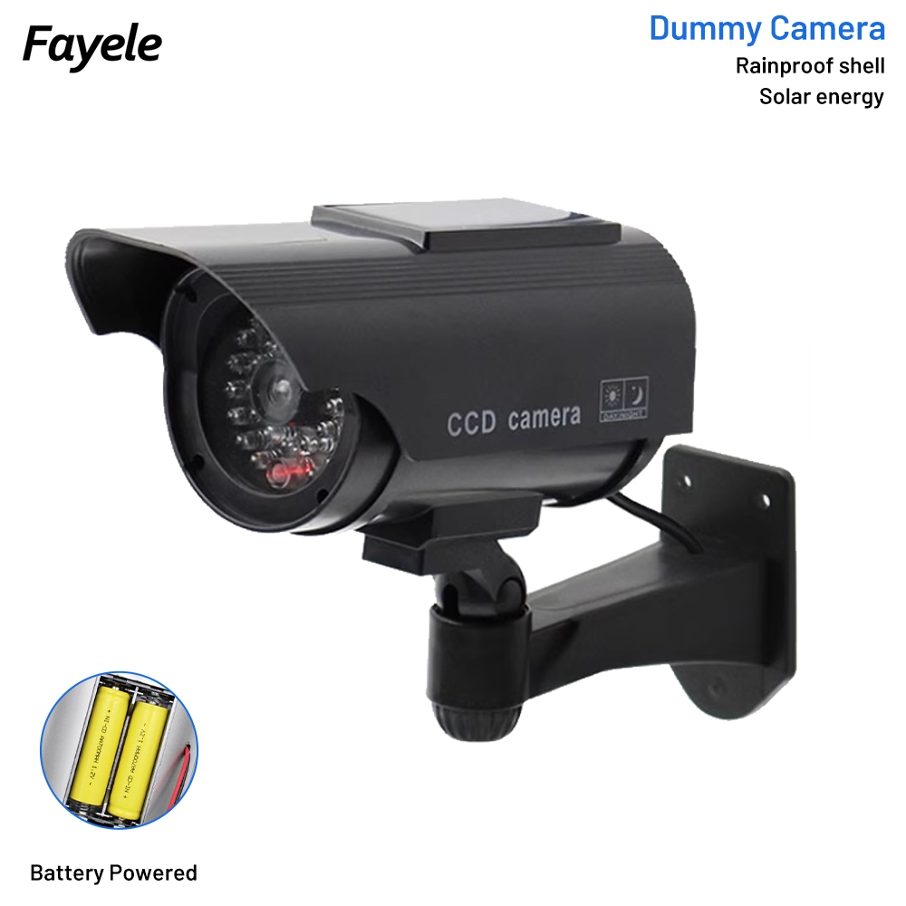 Indoor outdoor Bullet Style Dummy Camera With Solar panel Rechargeable ...