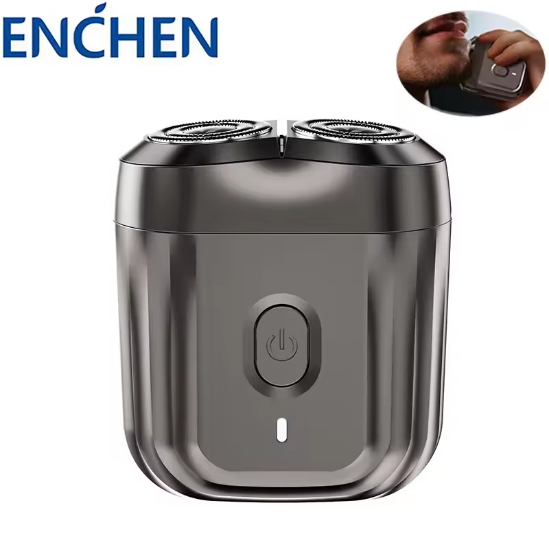 ENCHEN Pocket Electric Shaver Mini 6 Washable Rotating Double Blade ...