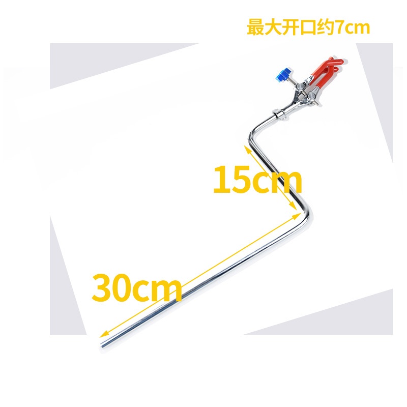 Right angle three claw clamp extended laboratory versatile and bendable ...