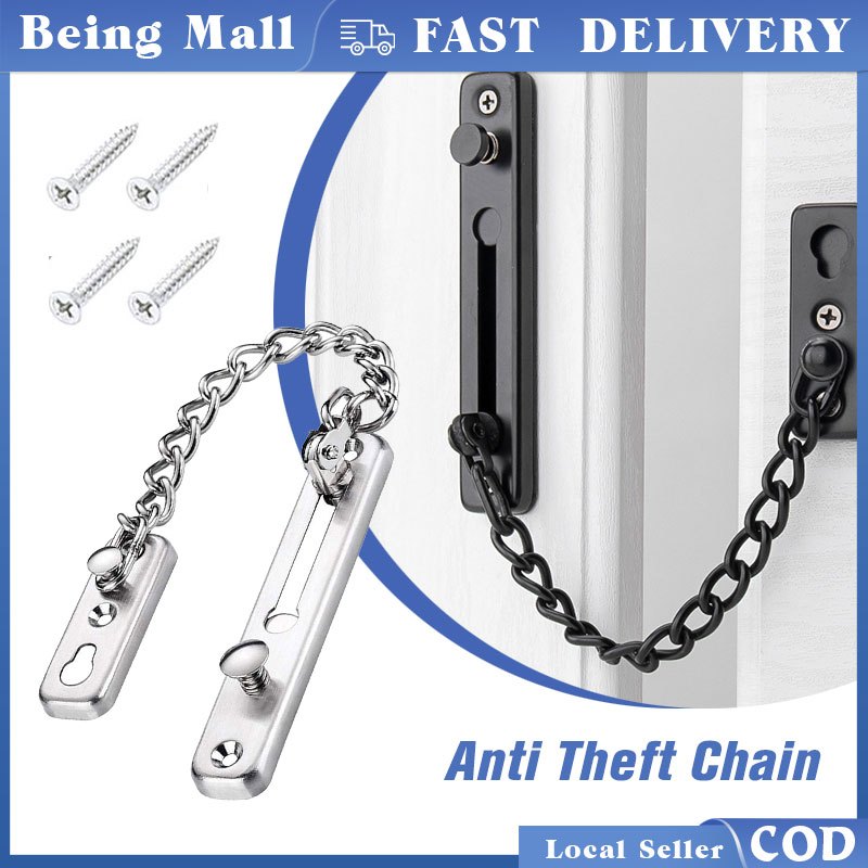 304 Stainless Steel Security Door Lock Chain Simple Installation Anti ...