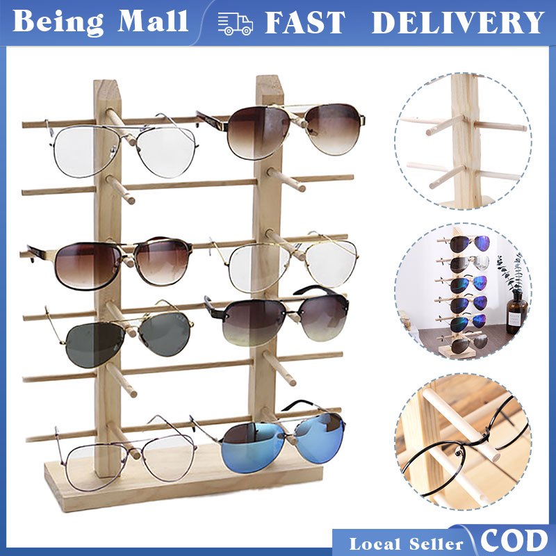 12 Pair Glasses Display Stand Wood Sunglass Display Stand Frame Glasses ...