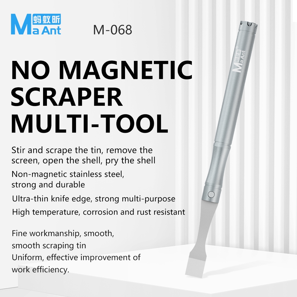 MaAnt M068 Stainless Steel Non-magnetic Tin Scraper Ultra-thin Knife ...