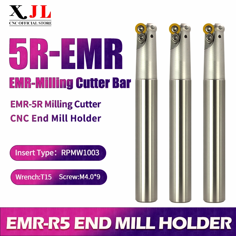 XJL R5 EMR Milling Cutter Bar Round Nose Bull CNC End Mill Holder R5 ...
