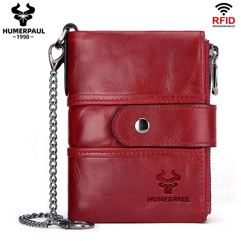HUMERPAUL Genuine Leather Rfid Wallet Women Crazy Horse Wallets Coin ...