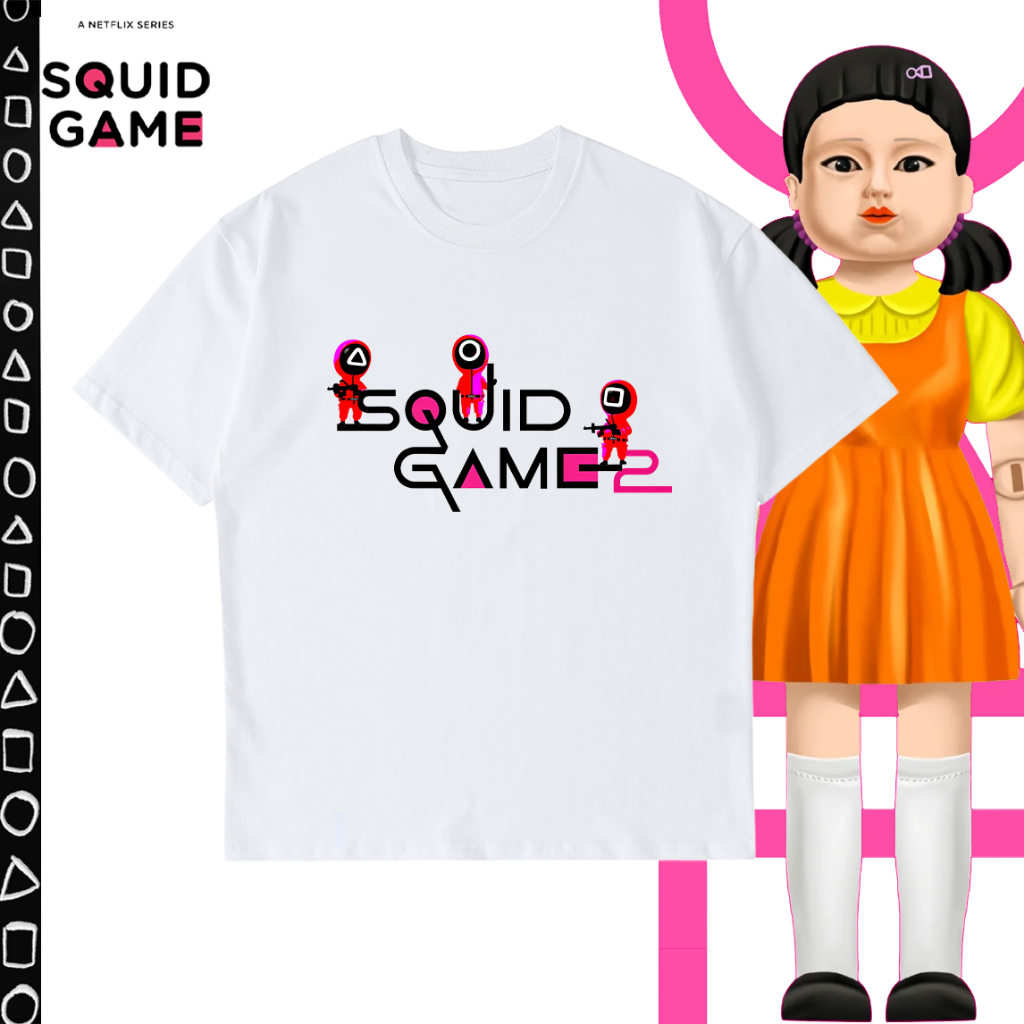 Squid Game 2 T-shirt Kemeja-T Short Sleeve Round Neck selesa dipakai ...