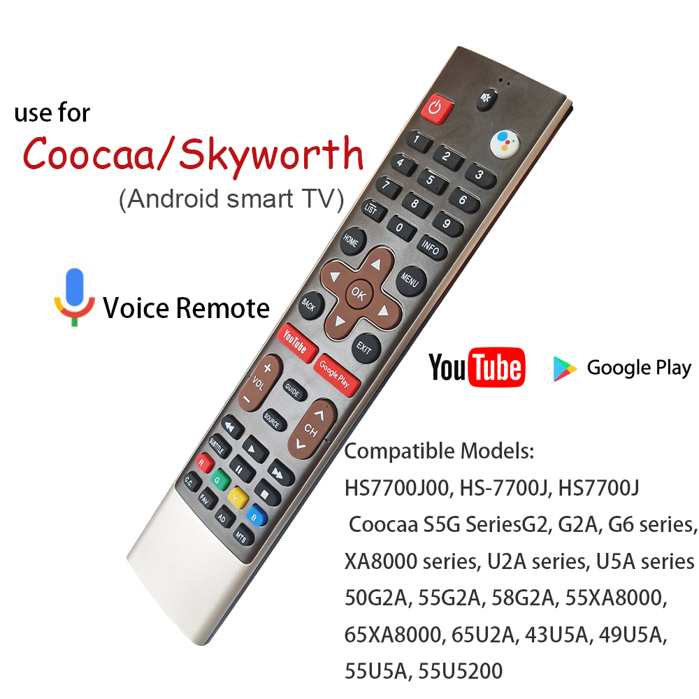 Coocaa Remote Control Voice Remote Control Suitable for Coocaa/Skyworth 4K UHD Smart Android TV ...