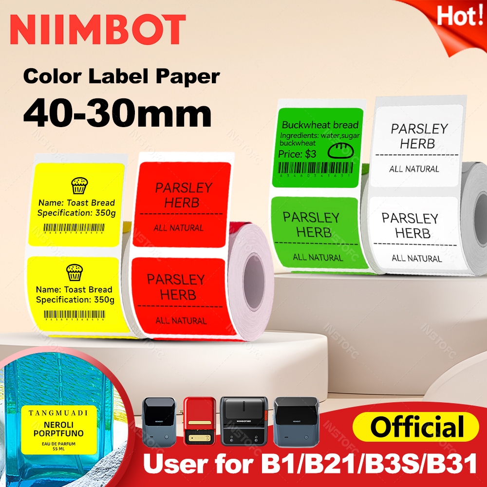 NIIMBOT Colorful Label Paper For NIIMBOT B1 B21 B31 B3S Label Maker ...