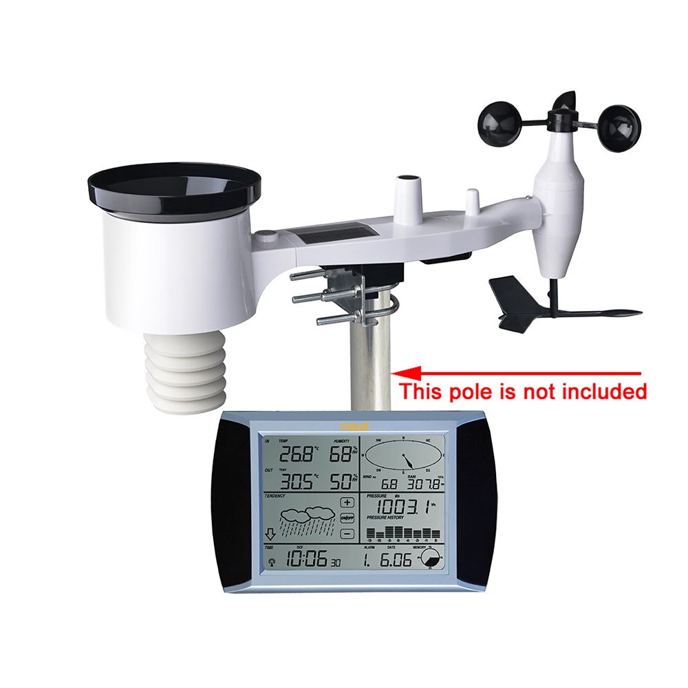 PC connection wind speed wind direction rain meter pressure temperature ...