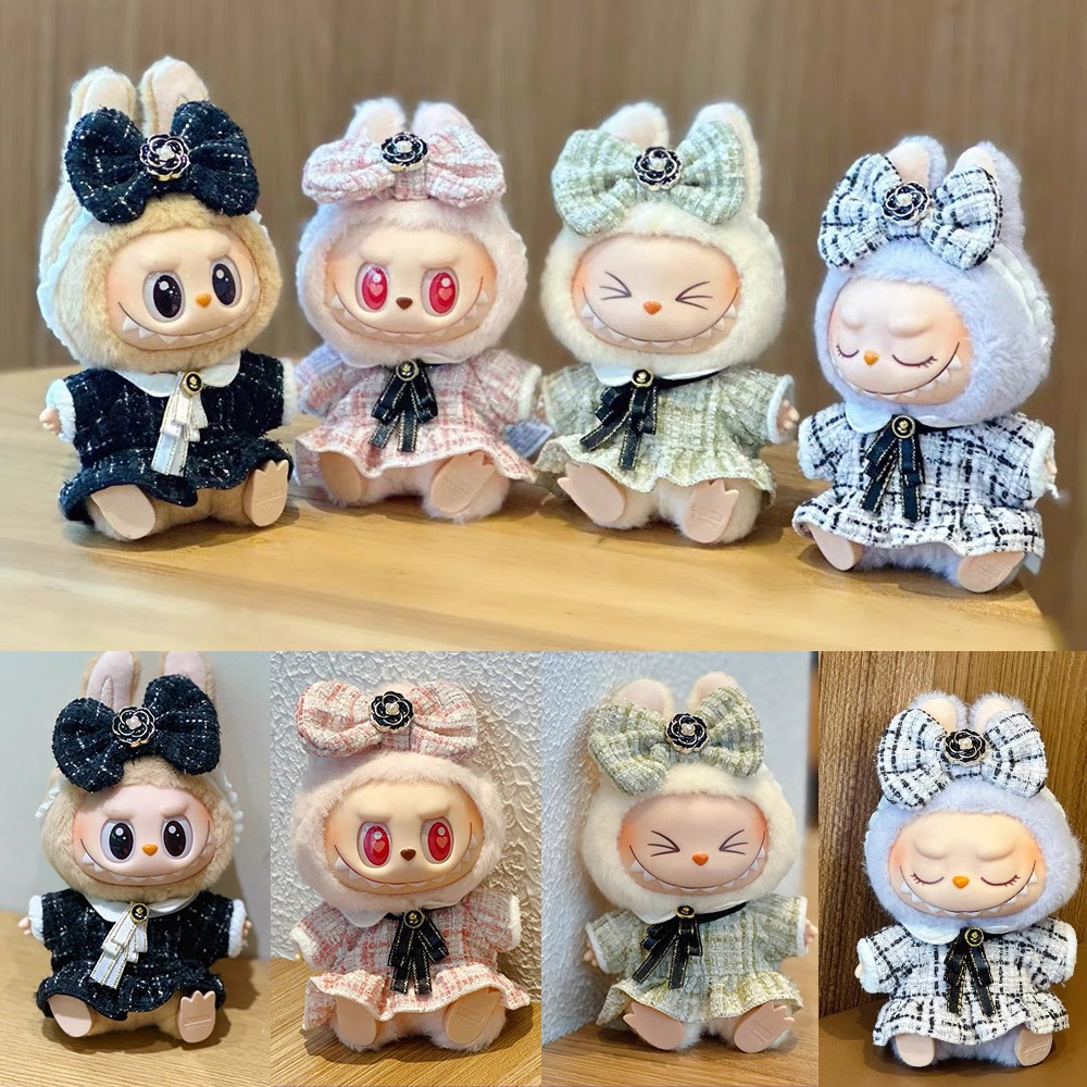 (Clothes Only)17cm Labubu Macaron v2 Little Fragrance Clothes Set ...
