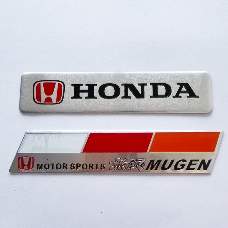 1 X Aluminum MUGEN POWER Logo Car Auto Side Fender Decorative Emblem ...