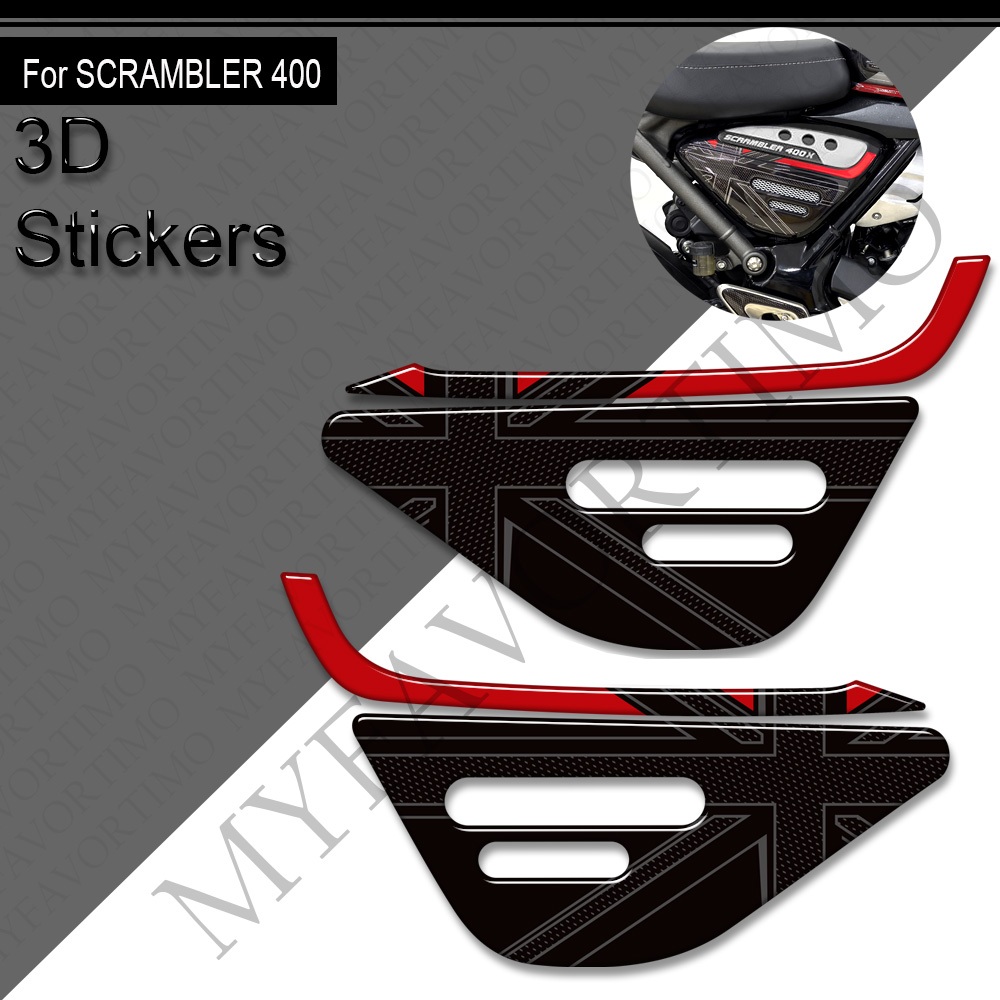 For Triumph Scrambler 400X 400 X Tank Pad Side Grips Gas Fuel Oil Kit ...