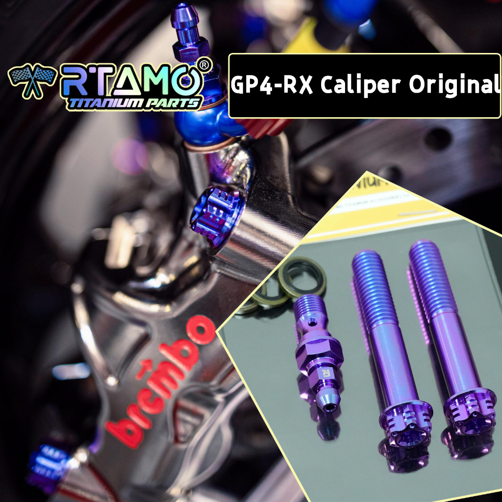 RTAMO Titanium Gr5 Brembo GP4 RX 100 108mm Radiant Caliper Original Titanium Bolt | Shopee Malaysia