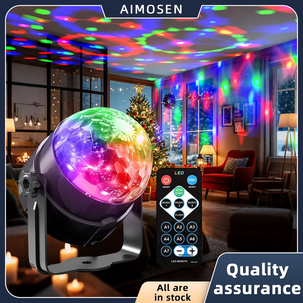 Sound Activated Disco Ball LED Strobe Ball RBG Lamp Lights For Home ...