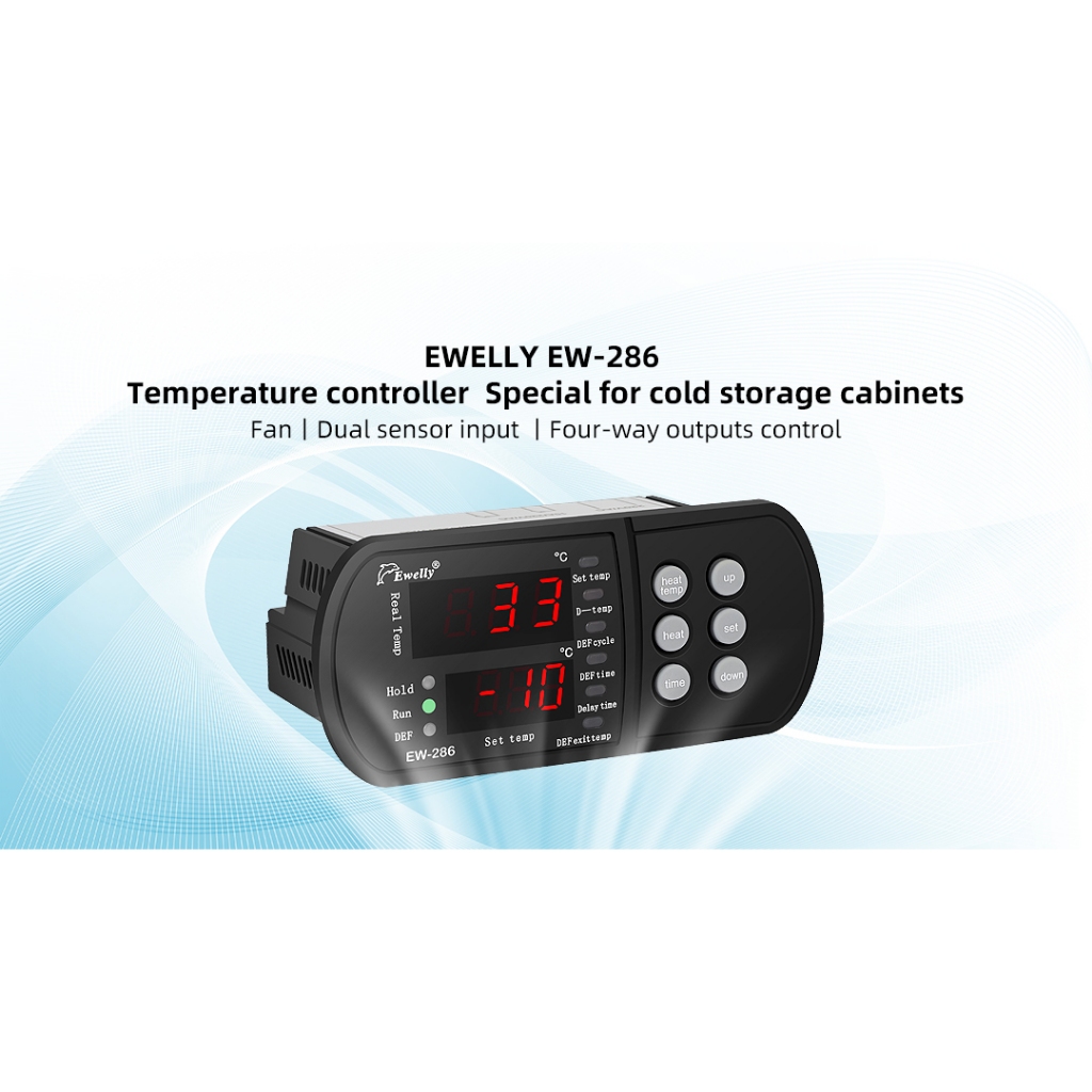 Ewelly Electronic Temperature Controller-Refrigeration Model for Quick-freezing cabinet -EW-286 ...