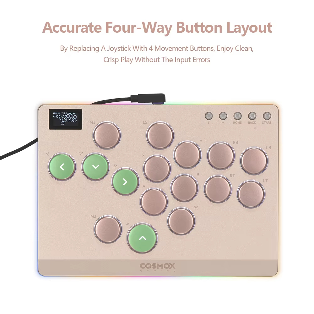 Haute42 Aluminum Alloy Hitbox Leverless Arcade Stick Fighting Game ...