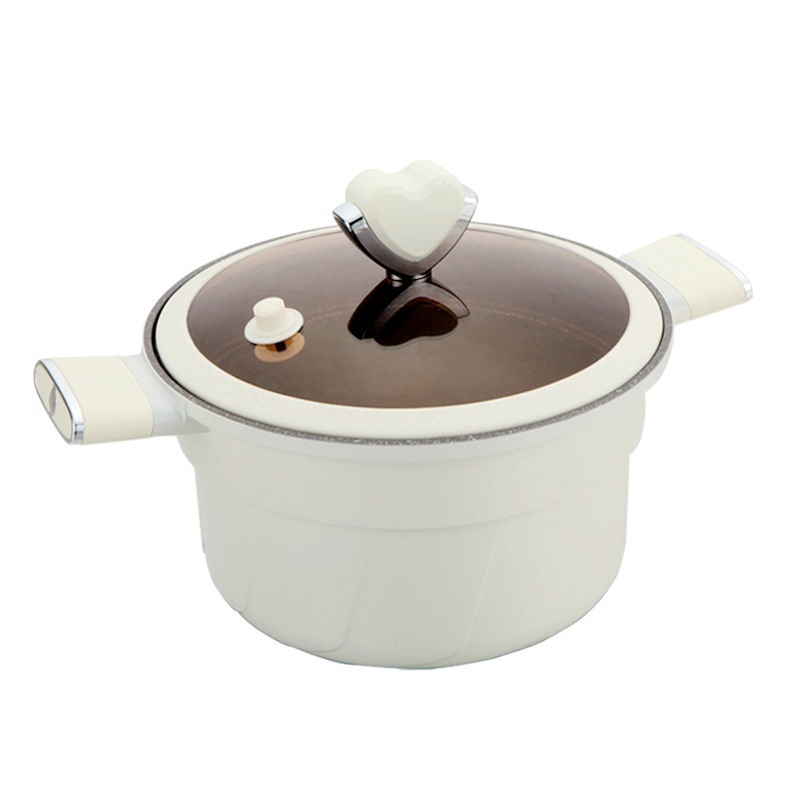 Nonstick Stock Pot with Lid, 4 Quart Granite Casserole Small Soup Pot ...