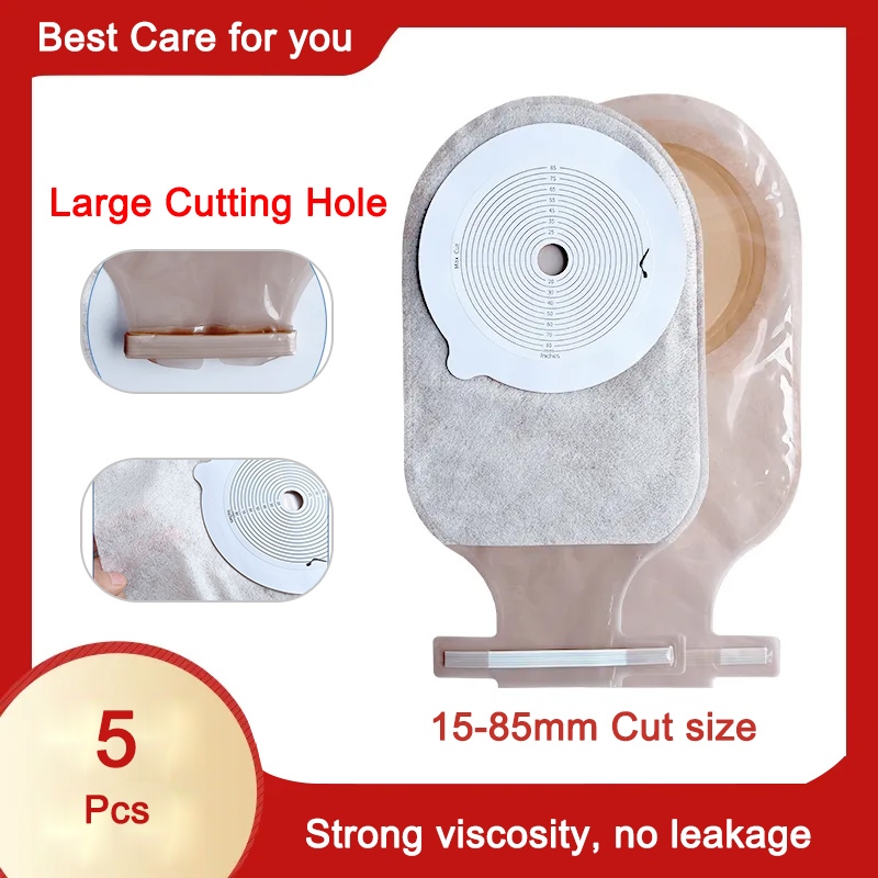 5 PCS 15-85mm Cut Size Colostomy Bag Pouch Ostomy bag Stoma care one ...