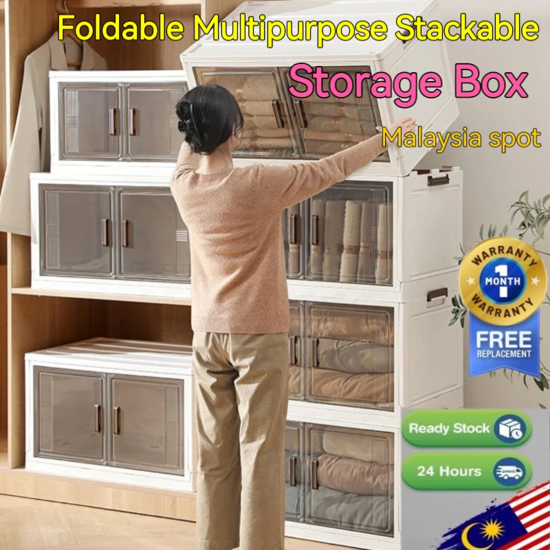 Stackable storage box (1-5 Layers) Foldable Multipurpose Stackable ...