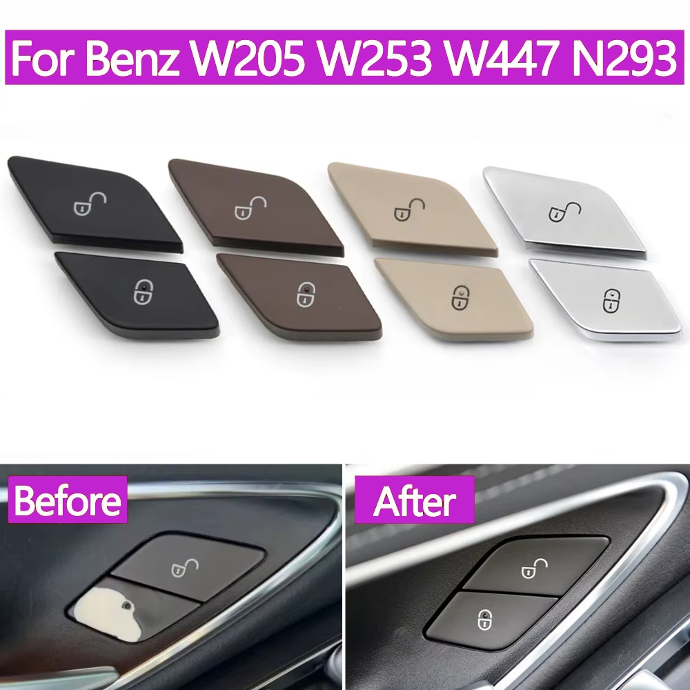 Car Front Driver Side Door Security Lock Unlock Switch Button Cover For ...