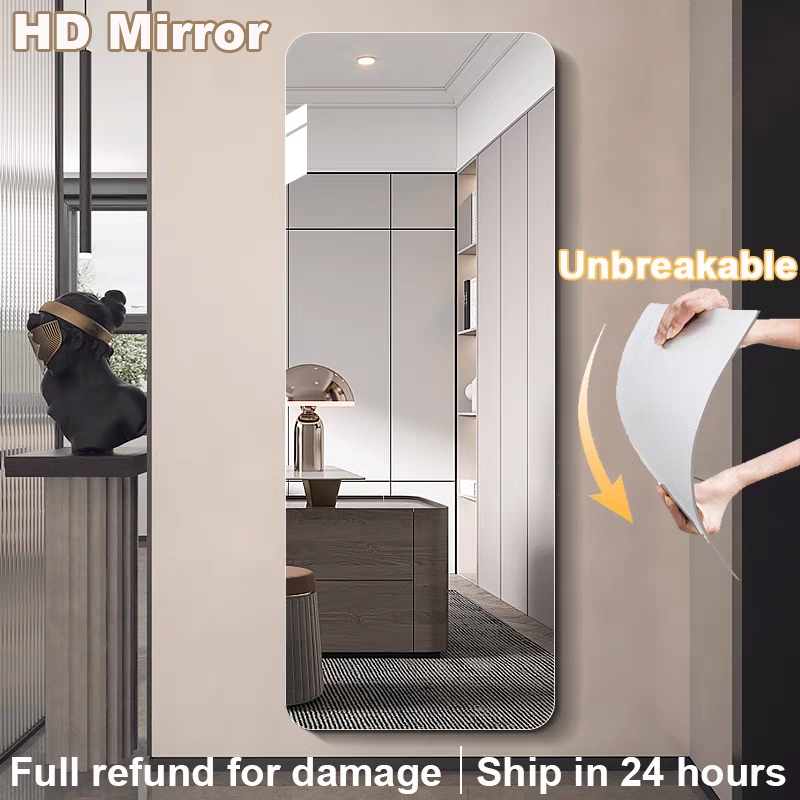 HD Acrylic Mirror Makeup Mirror Wall Mounted Mirror Full Length mirror ...