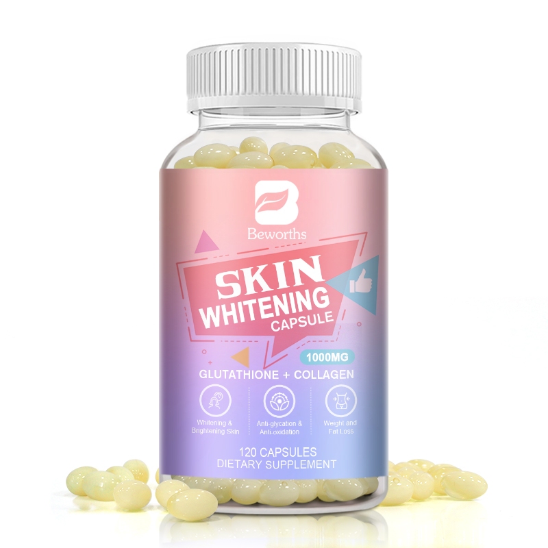 BEWORTHS Glutathione + Collagen Skin Whitening Capsules 1000mg for Skin Lightening Dark Weight ...