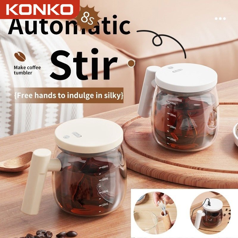 400ml Electric Self-stirring Cup Rechargeable Stirring Glass Cup High ...