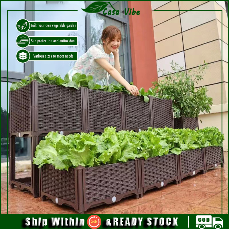 Planter Box Outdoor Large Flower Pot Pasu Sayur Sayuran Penanaman ...