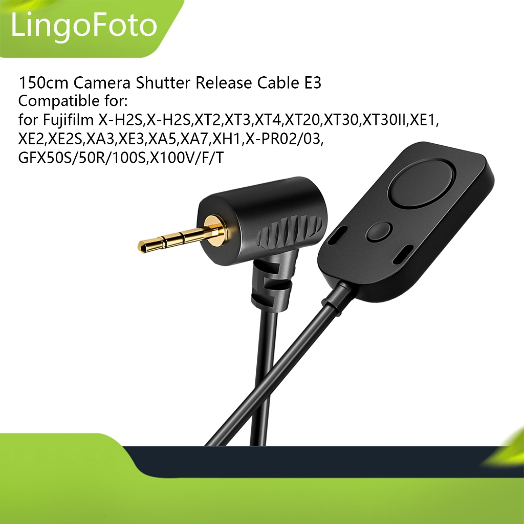 150cm Camera Shutter Release Cable E3 for Fujifilm X-H2S,X-H2S,XT2,XT3,XT4,XT20,XT30,XT30II,XE1 ...