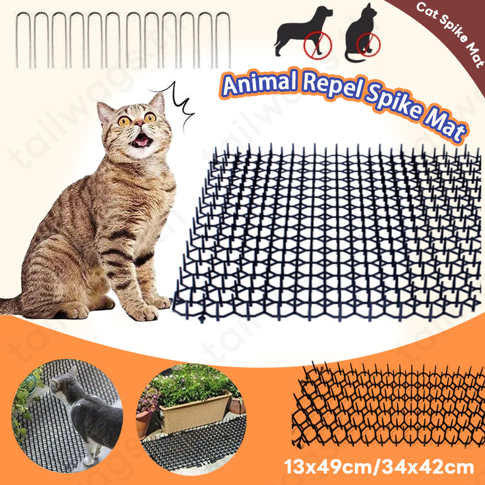 (Ready Stock)Animal Repel Mat Spike Scat Anti Climb Cat Spike Mat ...