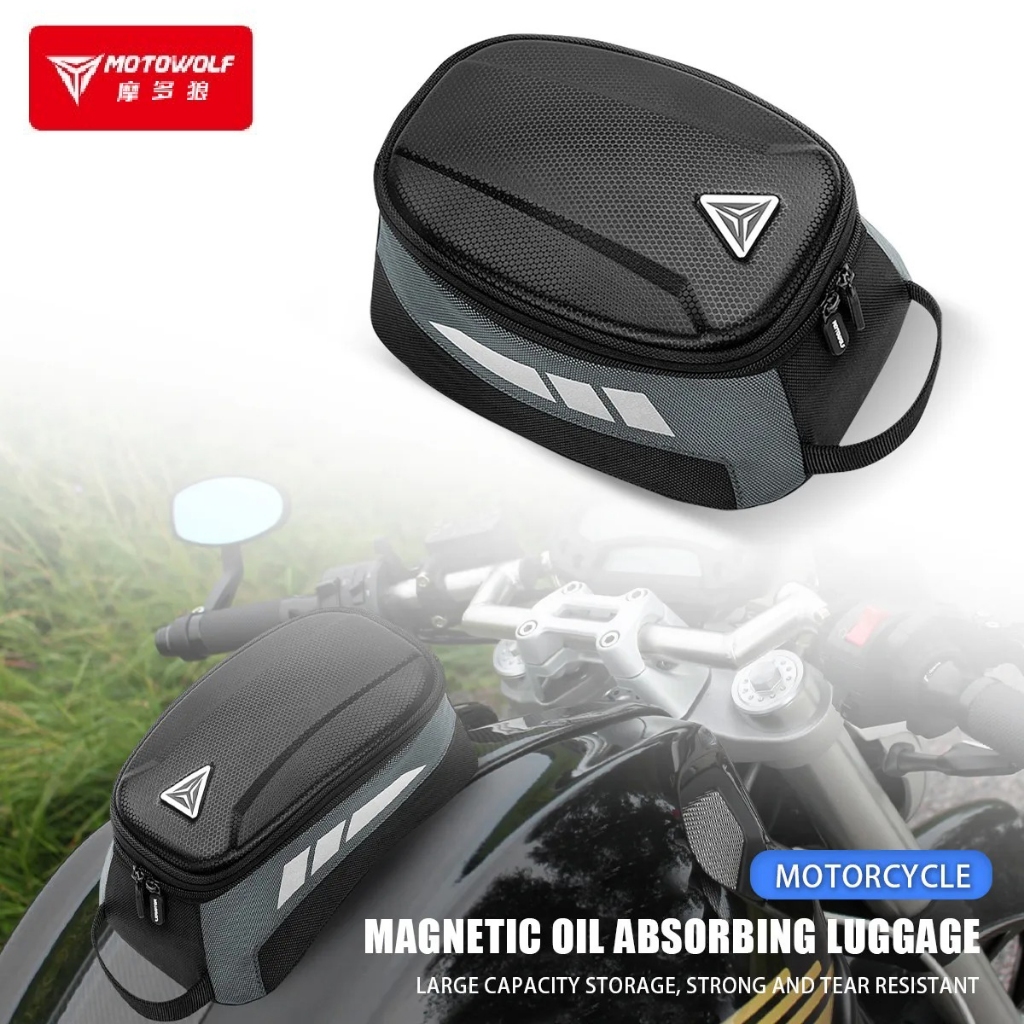 MOTOWOLF Magnetic Tank Bag Water-Resistant Industrial Grade Ballistic ...