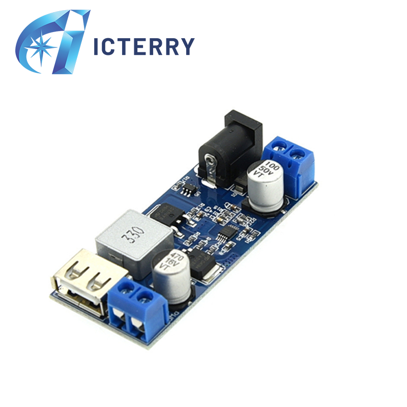 DC-DC 24V/12V to 5V 5A Buck Converter USB Mobile Phone DC-DC Step-down Module LM2596S HW-688 HCW ...