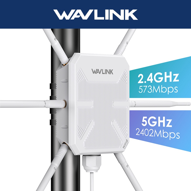 WAVLINK AX3000 WiFi6 Dual Band AP Outdoor WiFi Extender High Gain ...
