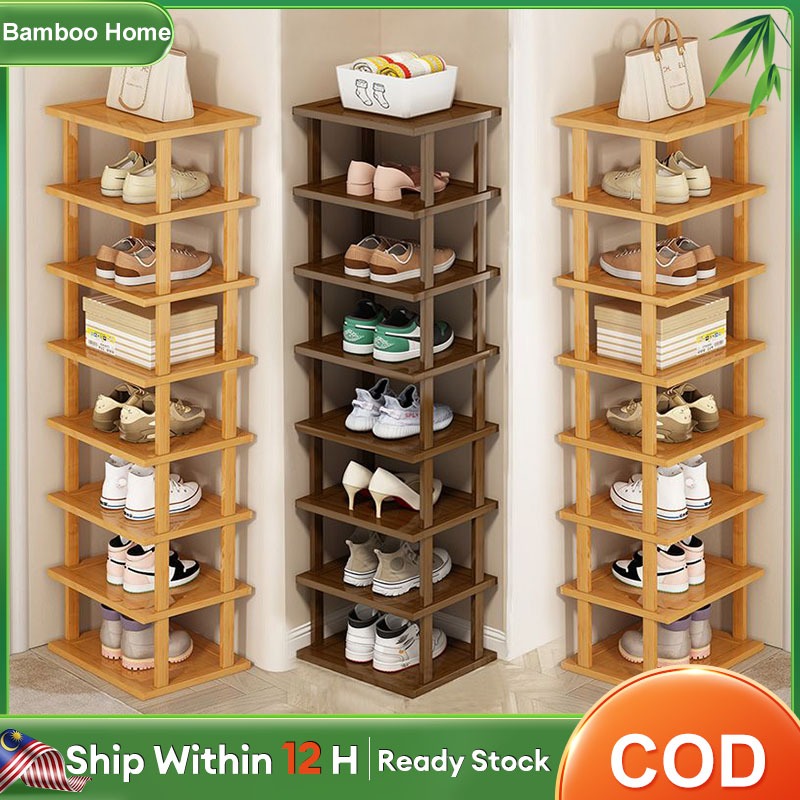 Shoe Rack Rak Kasut 5/6/7/8/9 Layers Rak Kasut Kayu Over 30+Pairs ...