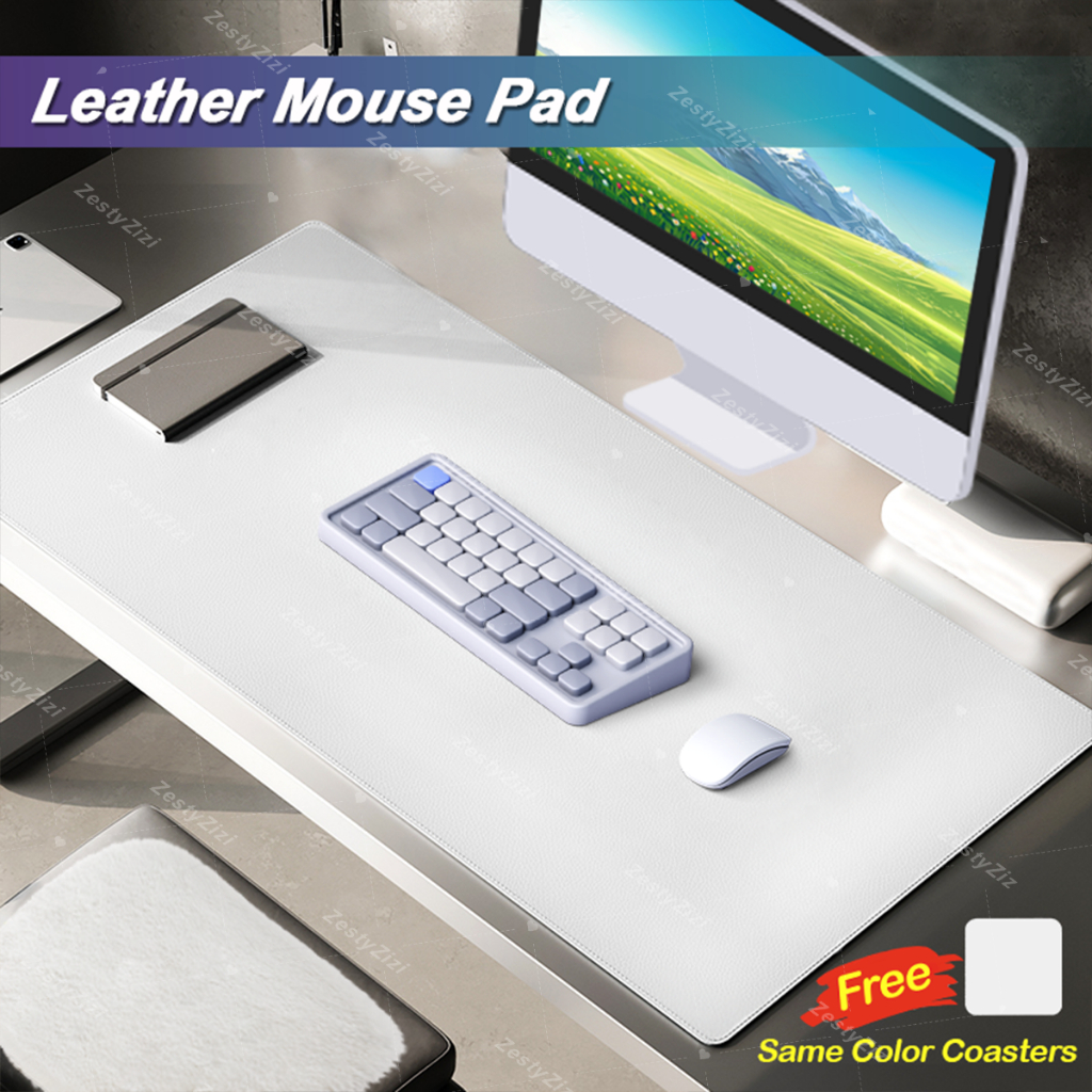 Large Size Mouse Pad Leather Keyboard Pad Laptop PU Desk Pad Workbench ...