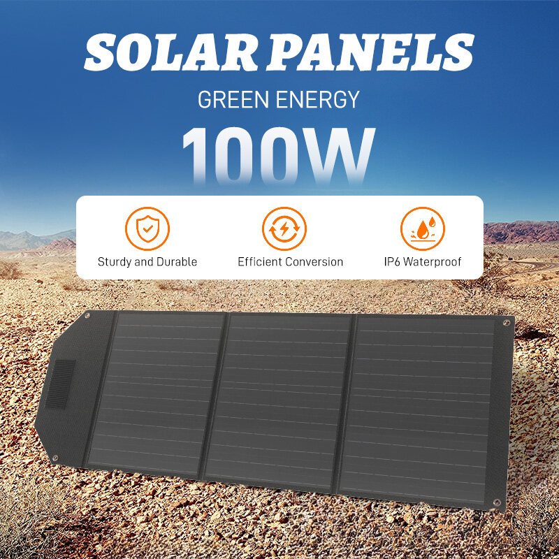 VANPA 150W Foldable Solar Panel Sun Power Solar Cells Charger DC Output ...
