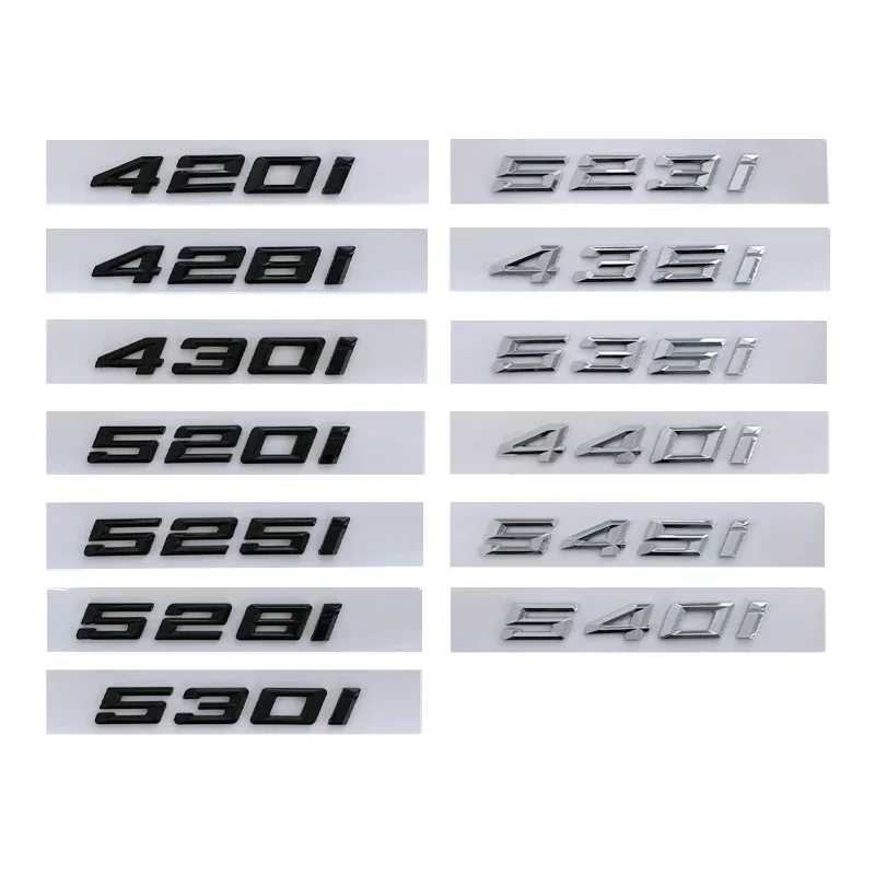 Shiny Gloss Black Emblems For BMW 420i 428i 430i 435i 520i 523i 525i ...