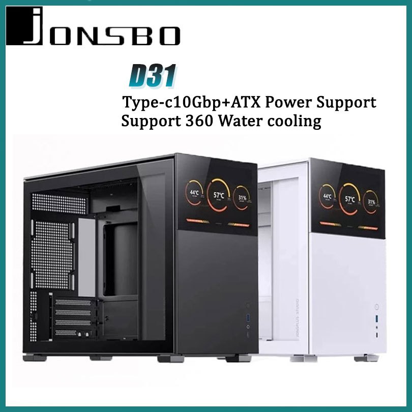 JONSBO Pinecone D31 MESH MATX Case 360 Water-cooled ATX power side transparent desktop computer ...