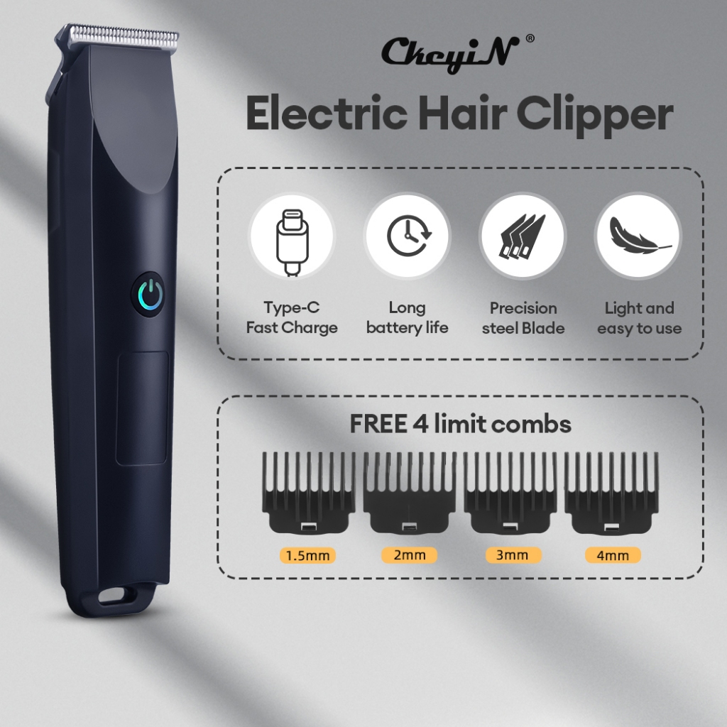 Ckeyin Men Rechargeable Professional Hair Clipper and Beard Trimmer ...