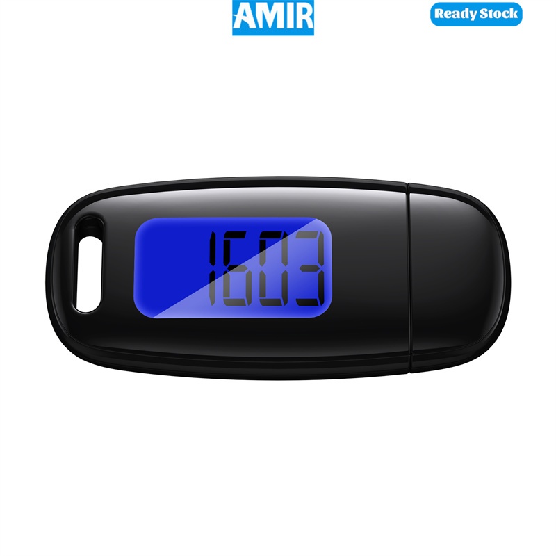 AMIR 3D Walking Pedometer, USB Rechargable Step Counter, Simple Step ...