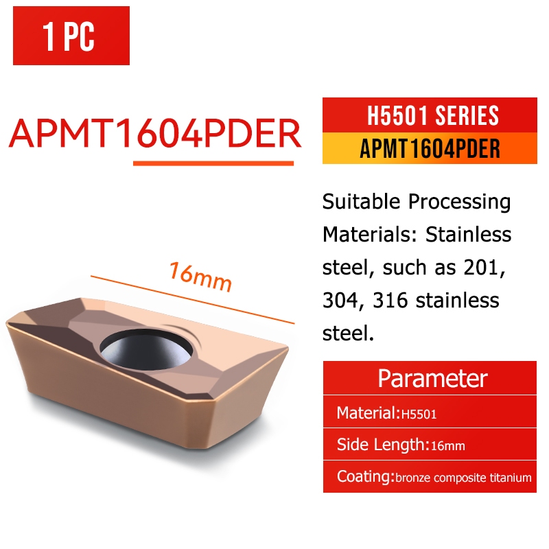 Carbide Inserts Cutter APMT1135/APMT1604PDER Insert for Steel /Aluminum ...