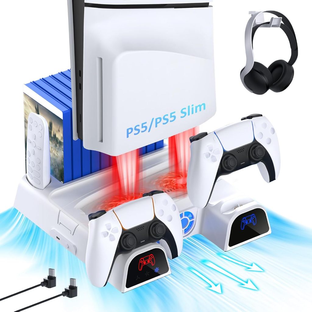 DOBE Multifunctional Charging Cooling Dock with Disc Storage for PS5 Pro/PS5 Slim/PS5 | Shopee ...