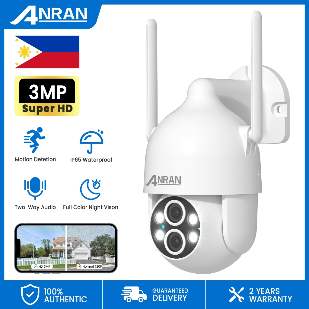 ANRAN Wireless CCTV Camera 3MP Dual Lens 10X Zoom PTZ cam Human ...