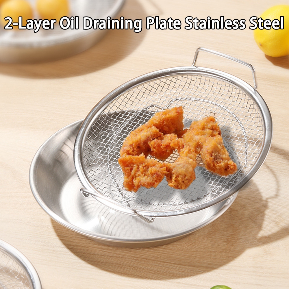 Kitchen Stainless Steel Frying Oil Filter Tray with Mesh Filter Mesh ...
