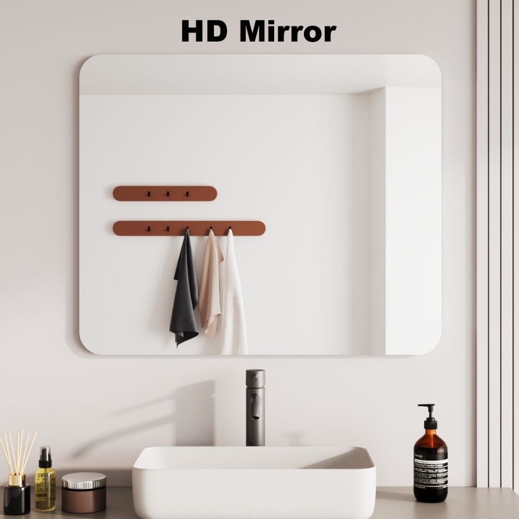 Square 30x60CM acrylic high-definition mirror bathroom self-adhesive ...