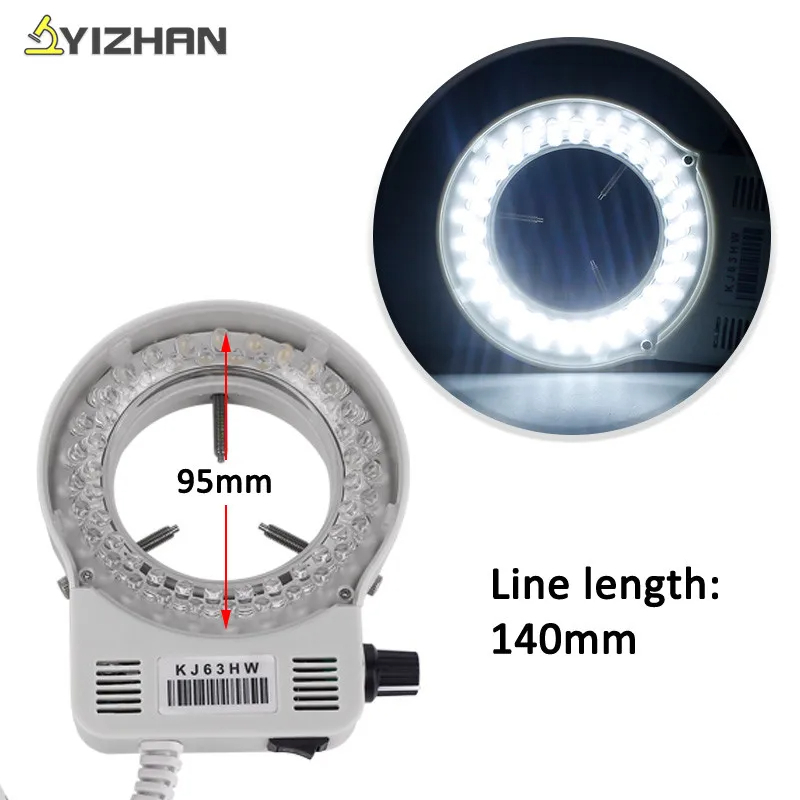 YIZHAN 56-LED Microscope LED Circle Ring Light Illuminator Lamp Stereo ...