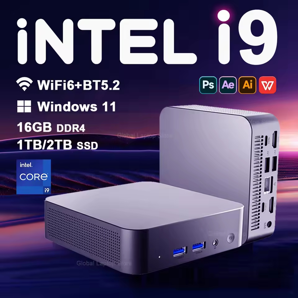 Mini PC Windows 11 Intel Core i9 8950HK Desktop Pc Gaming Computer 16GB ...