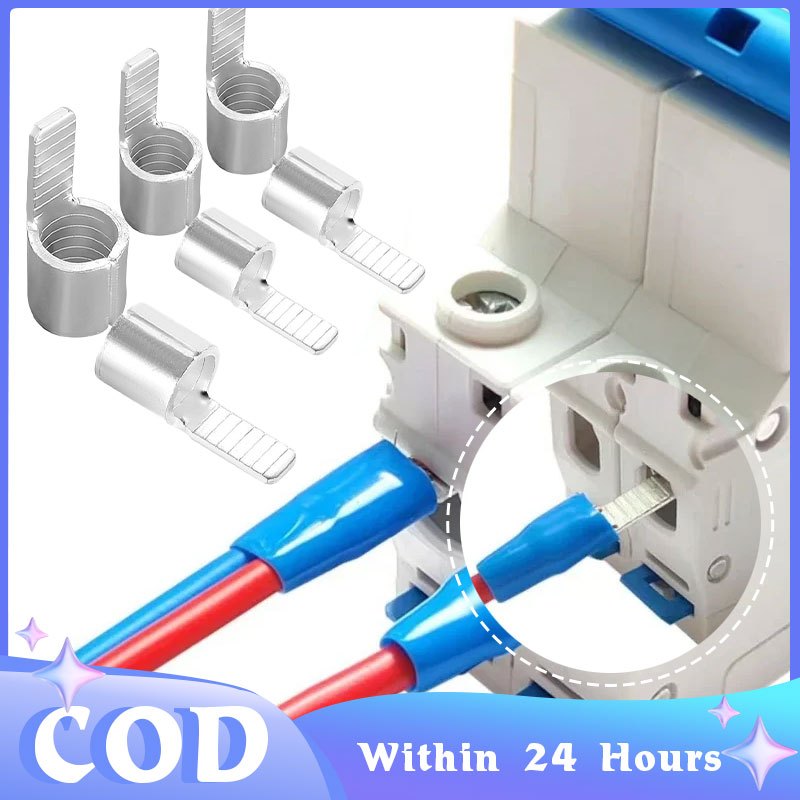 100Pcs Air Switch Lug Connector Pin-Shaped Cable Wire Crimp Flat Pin ...