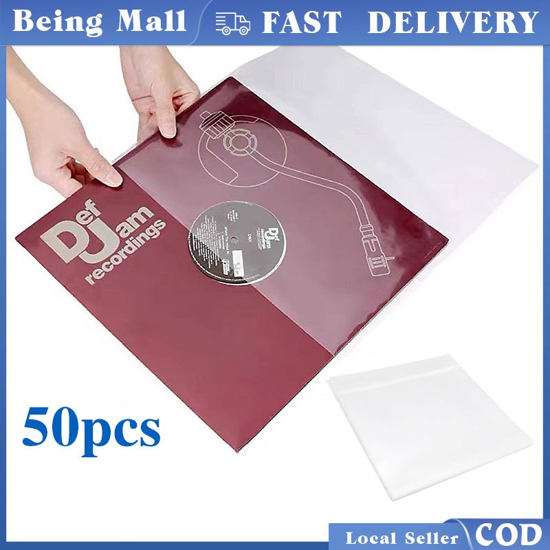 50Pcs LP Vinyl Record Bag Plastic Vinyl Record Outer Sleeves Vinyl ...