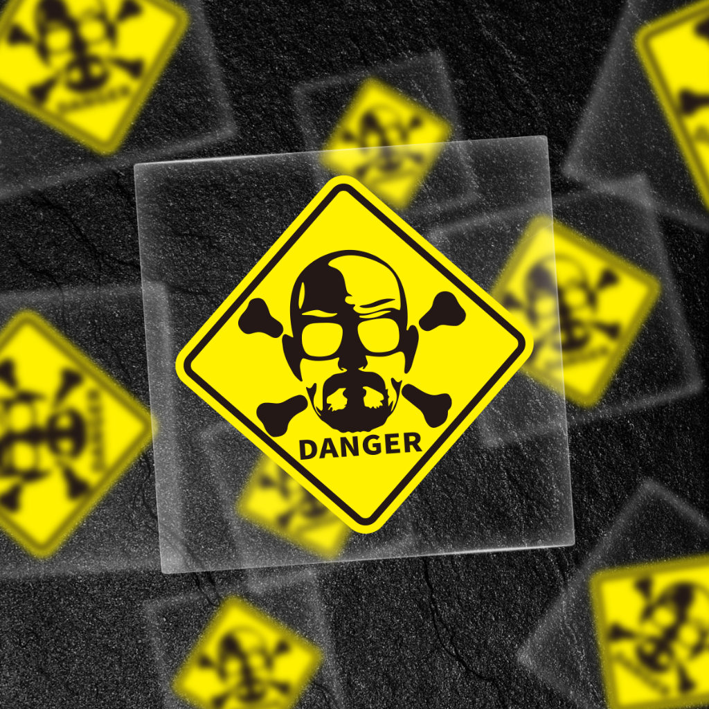 Fun Warning Sign Sticker Unique Funny Cartoon Luggage Suitcase Sticker ...